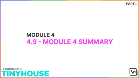 Module 4 Summary 51 Newline
