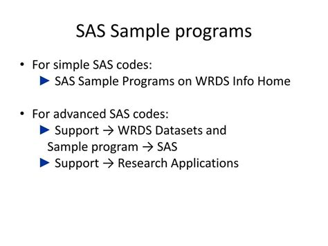 Ppt Wrds Sas User Guide Powerpoint Presentation Free Download Id755988