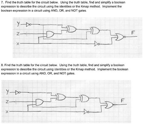 Solved Find The Truth Table For The Circuit Below Using The Truth