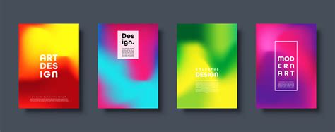 네온 레드 그린 블루 퍼플 옐로우 및 핑크 그라데이션과 다채로운 현대 추상 적 배경 동적 색상 흐름 포스터 배너 벡터 일러스트레이션 0명에 대한 스톡 벡터 아트 및 기타