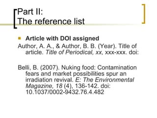 Apa Citation Style PPT