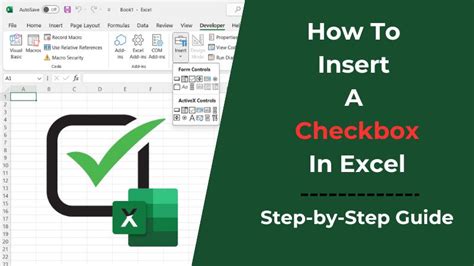 How To Insert Checkbox In Excel Step By Step Guide