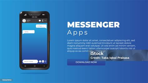 파란색 배경에 현실적인 3d 스마트 폰 템플릿 모형 핸드폰 휴대 전화 화면에서 채팅 메시지 모바일 응용 프로그램 웹 사이트 디자이너를위한 양식 벡터 3차원 형태에 대한 스톡