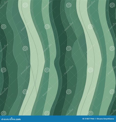 Abstract Green Wavy Pattern Background Design Stock Illustration