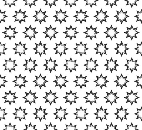 Premium Vector Abstract Star Geometric Seamless Pattern Repeating Geometric Black And White