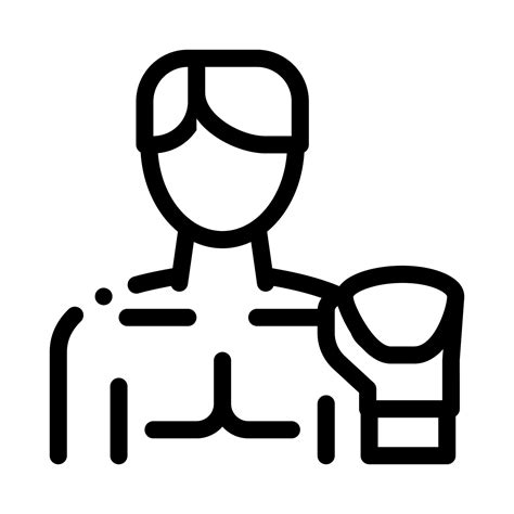 Boxer Man Icon Vector Outline Illustration 17591204 Vector Art At Vecteezy