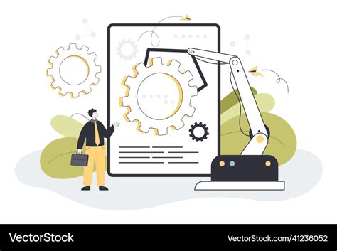 Man And Digital Era Algorithm Of Ai Royalty Free Vector
