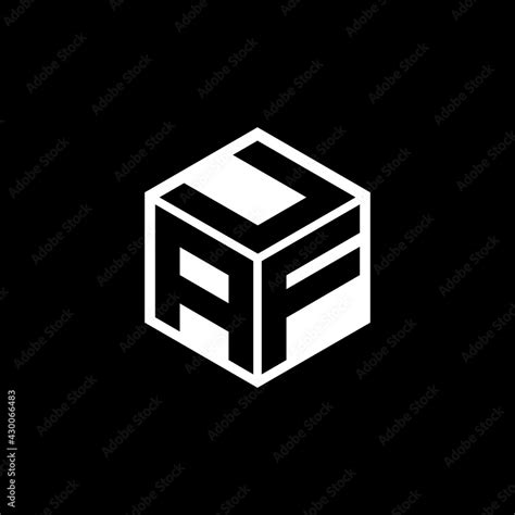 Afu Letter Logo Design With Black Background In Illustrator Cube Logo
