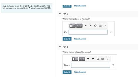 Solved Exercise 31 23 An L R C Series Circuit L 0 123 H R Chegg Com