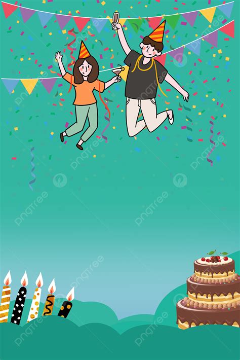 컬러 만화 생일 초대장 배경 소재 색깔 만화 기하학 배경 일러스트 및 사진 무료 다운로드 Pngtree