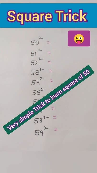 Square Trick Shorts Ytshorts Multiplication Mathstricks Multiply Squares Mathhacks Education