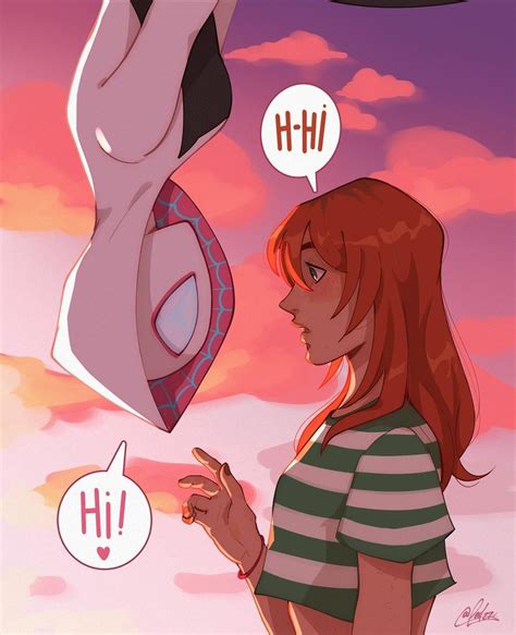Gwen And Mj Marvel Spiderman Art Spiderman Spider Gwen Art