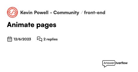 Animate Pages Kevin Powell Community