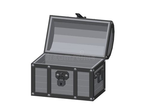 Empty Wooden Crate Vector Outline Illustration Stock Vector Illustration Of Freight Case