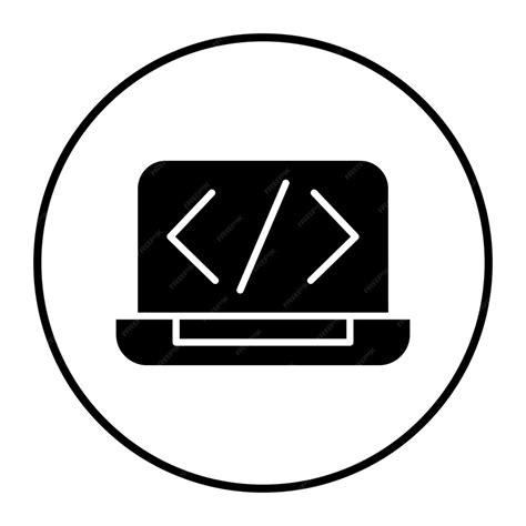 Premium Vector Laptop Coding Vector Illustration