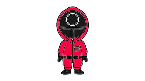 Как нарисовать персонаж охранника из сериала Игра в кальмара How To Draw Character From Squid