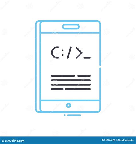 Command Line Icon Outline Symbol Vector Illustration Concept Sign Stock Vector Illustration