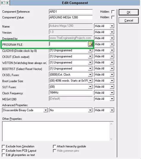 Arduino Mega 1280 Library For Proteus The Engineering Projects