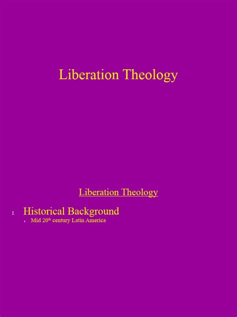 Lecture 11 Liberation Theology Pdf Theology Christian Belief