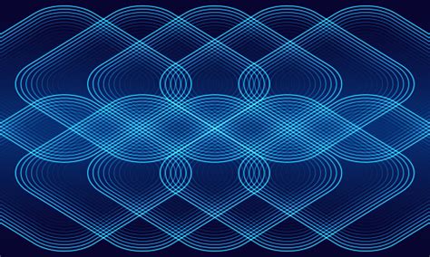 디지털 기하학적 요소들은 추상적인 벡터 배경을 가지고 있다 진한 파란색 배경입니다 현대 선 줄무늬 곡선 추상적인 럭셔리 프리젠테이션 배경 빛나는 네온 조명 우주의 생생한