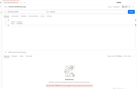 Bug Grpc示例请求不通internal Error（received Rststream With Code 2 Triggered By Internal Client