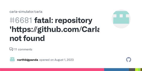 Fatal Repository Https Github Carlaunreal Unrealengine Git Not Found Issue