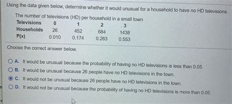 Solved Using The Data Given Below Determine Whether It