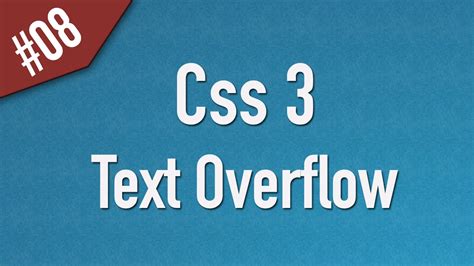 learn css3 in arabic 08 text overflow youtube