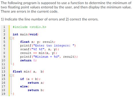 Solved The Following Program Is Supposed To Use A Function