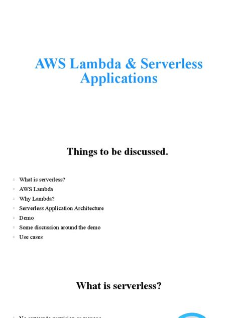 Aws Lambda Tech Session Pdf