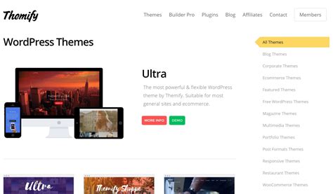 Themify Review A Diverse Versatile Wordpress Theme Shop 2021
