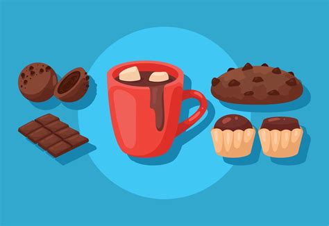 Five Sweet Cocoa Icons 11234003 Vector Art At Vecteezy