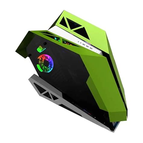 Truenort Bumblebee Micro Atx Matx Gaming Desktop Computer Case Green With Side Tempered Glass