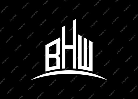 Premium Vector Letter Bhw Building Vector Monogram Logo Design Template Building Shape Bhw Logo
