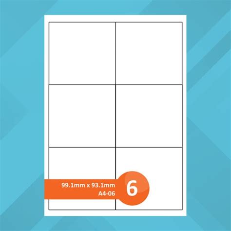 A4 06 L Sheet Labels L Crown Labels