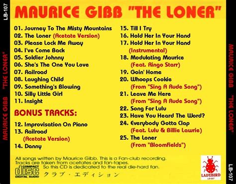 Maurice Gibb The Loner Unreleased Album Expanded Edition 1970