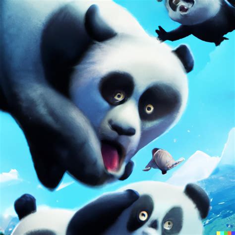 pandas falling from the sky r dalle2