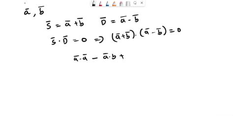 SOLVED Prove That Two Vectors Must Have Equal Magnitudes If Their Sum Is Perpendicular To Their