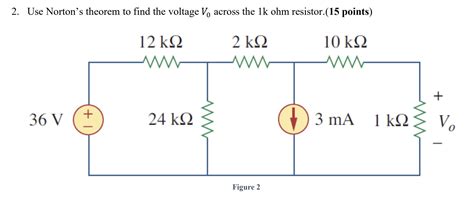 Solved Use Norton S Theorem To Find The Voltage V Across Chegg