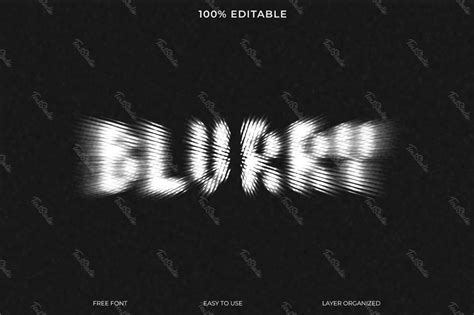 Blurry Bitmap Fading Vhs Font Style Text Effect Free Photoshop Psd File