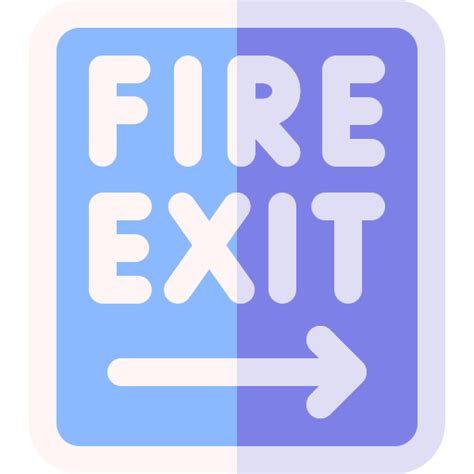 Fire Exit Basic Rounded Flat Icon