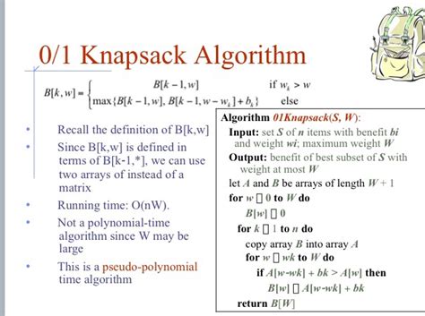 Solved I Need Help With Implementing A 01 Knapsack