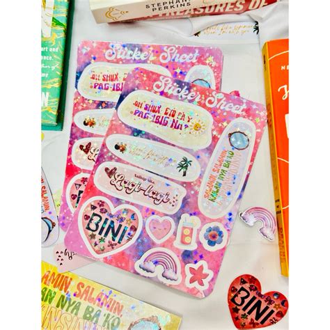 Bini Sticker Sheet Sparkling Stars Laminated Shopee Malaysia