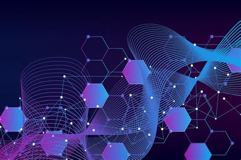 premium vector technology abstract lines and dots connect background