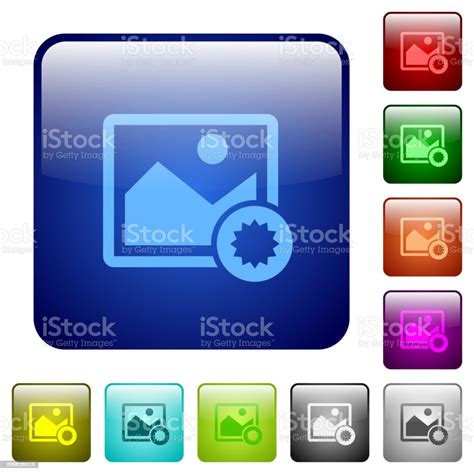 Authentic Image Color Square Buttons Stock Illustration Download Image Now Applying Art