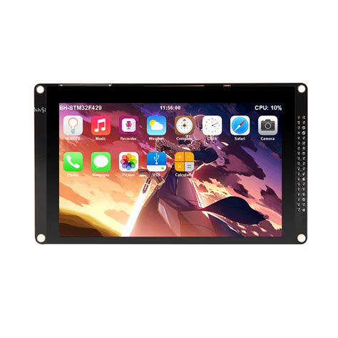 野火秉火5寸电容屏800x480 5点触控rgb屏幕 Stm32开发板f429配套 虎窝淘