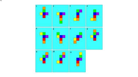 Eleven Cube Nets Unfolded 3d Warehouse