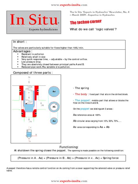 Gb Insitu Cointechno 4 Logic Valves Pdf Valve Fluid Dynamics