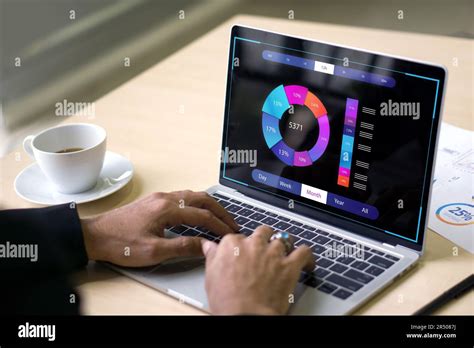 Analyst Working With Business Analytics And Data Management System On Computer Make A Report