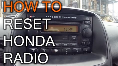 How To Enter Radio Code Honda Civic